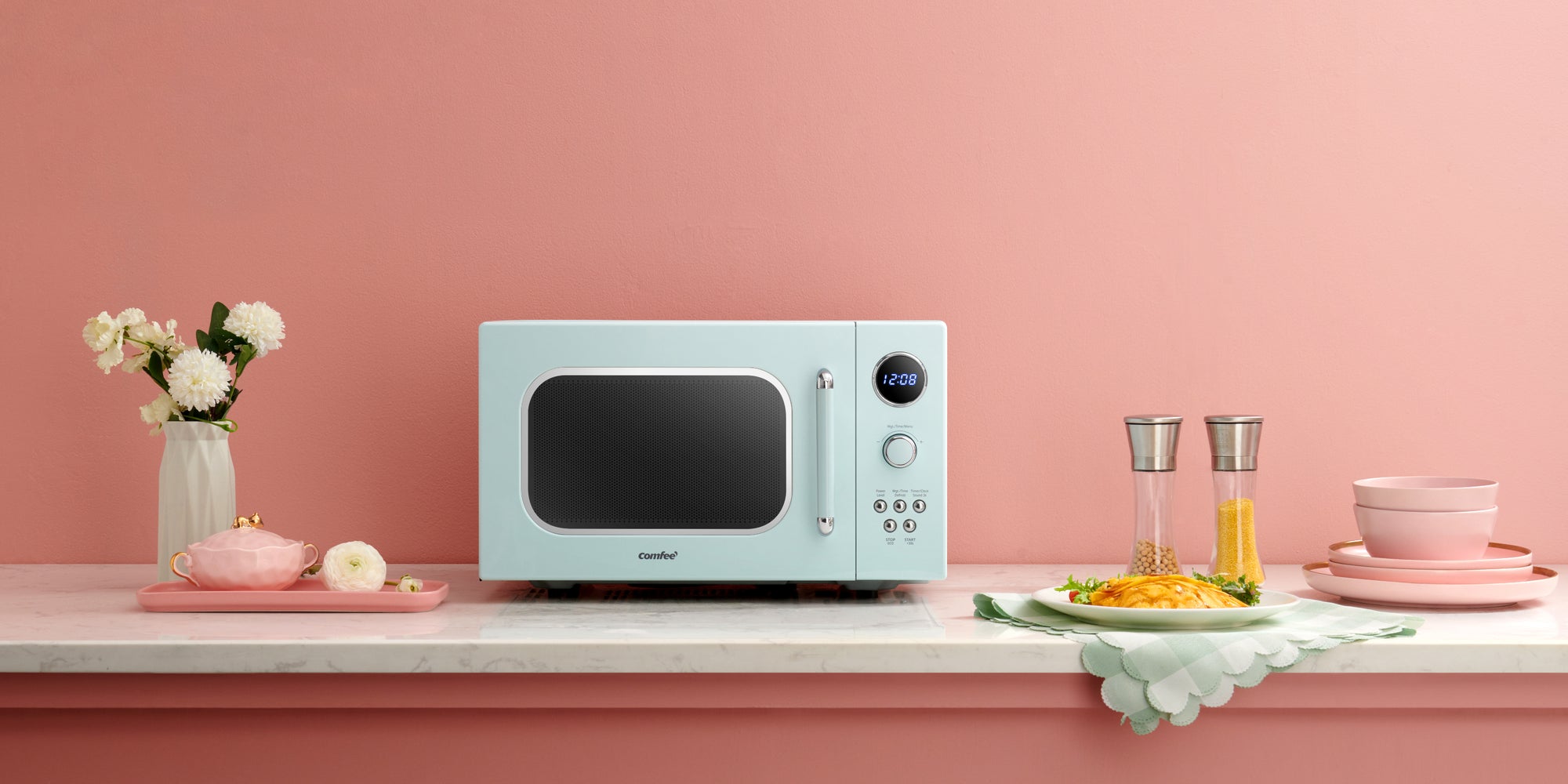 Cute Green Retro Countertop Microwave Oven - Comfee – Comfee’