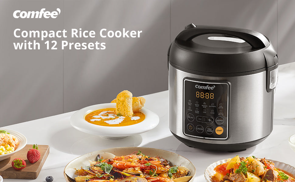 Stainless Steel Compact Rice Cooker - Comfee – Comfee’