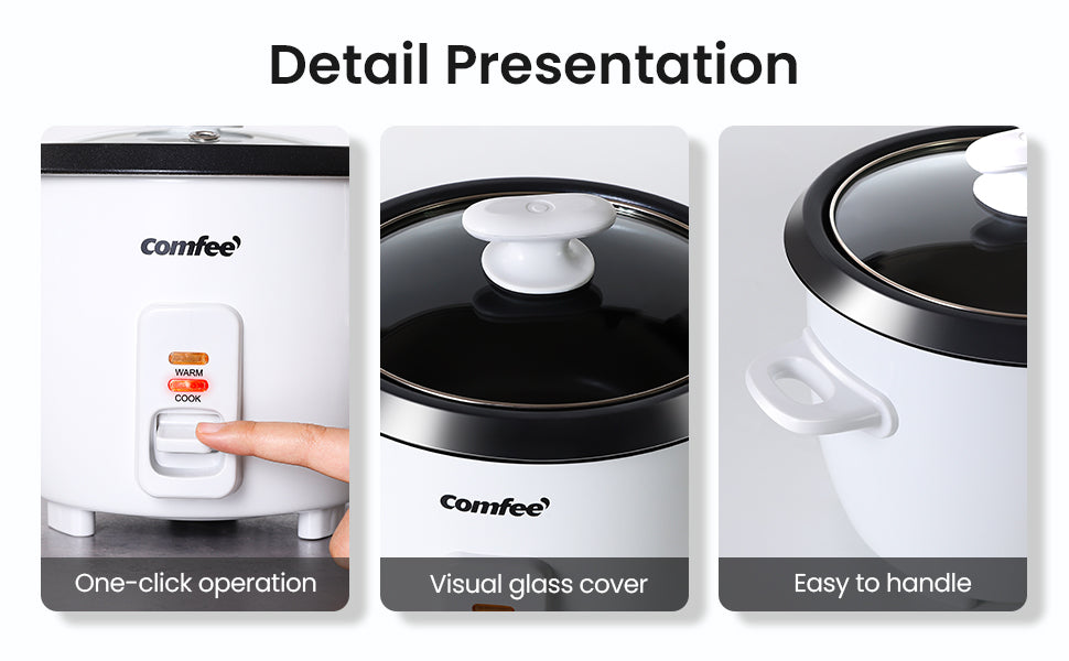6 Cups Cooked Mini Rice Cooker - Comfee – Comfee’