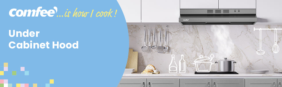 Slim 30 Inch Ductless Under Cabinet Range Hood - Comfee – Comfee’