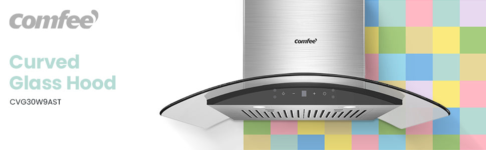 30 Inch Curved Glass Gesture Sensing Control Range Hood - Comfee – Comfee’