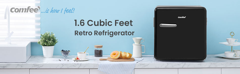 Black Retro Style Mini Refrigerator With Freezer - Comfee – Comfee’