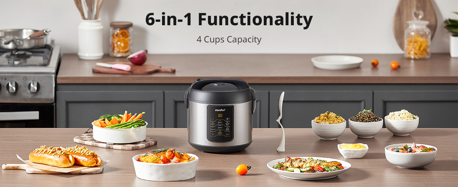 Stainless Steel Electric Rice Cooker With Steamer - Comfee – Comfee’