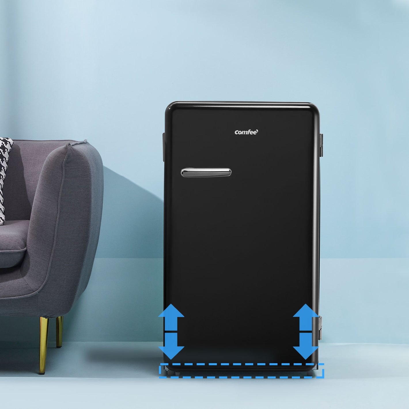 Black Retro Compact Refrigerator With Drinks Cooler - Comfee – Comfee’